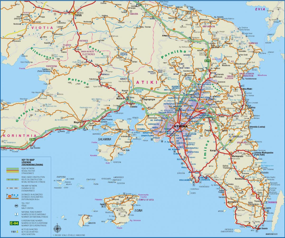 Αττικη, ελλάδα χάρτης - Χάρτης αττικής-ελλάδα (Ελλάδα)